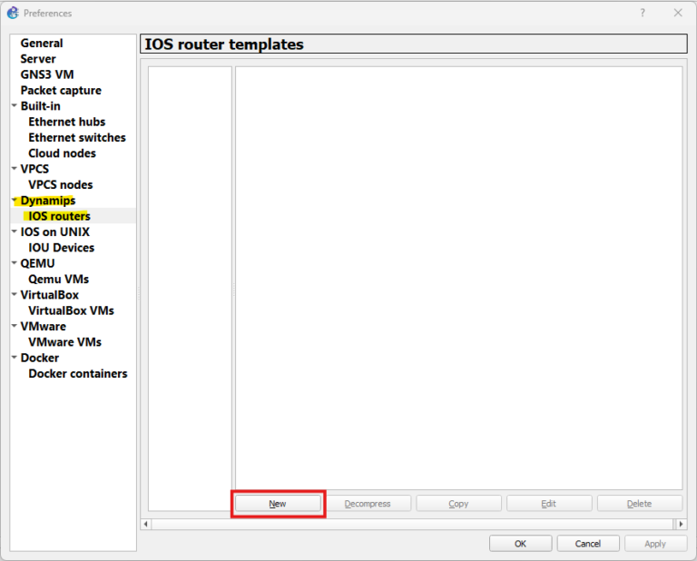 How to add Cisco IOS images in GNS3 - Place For Tech